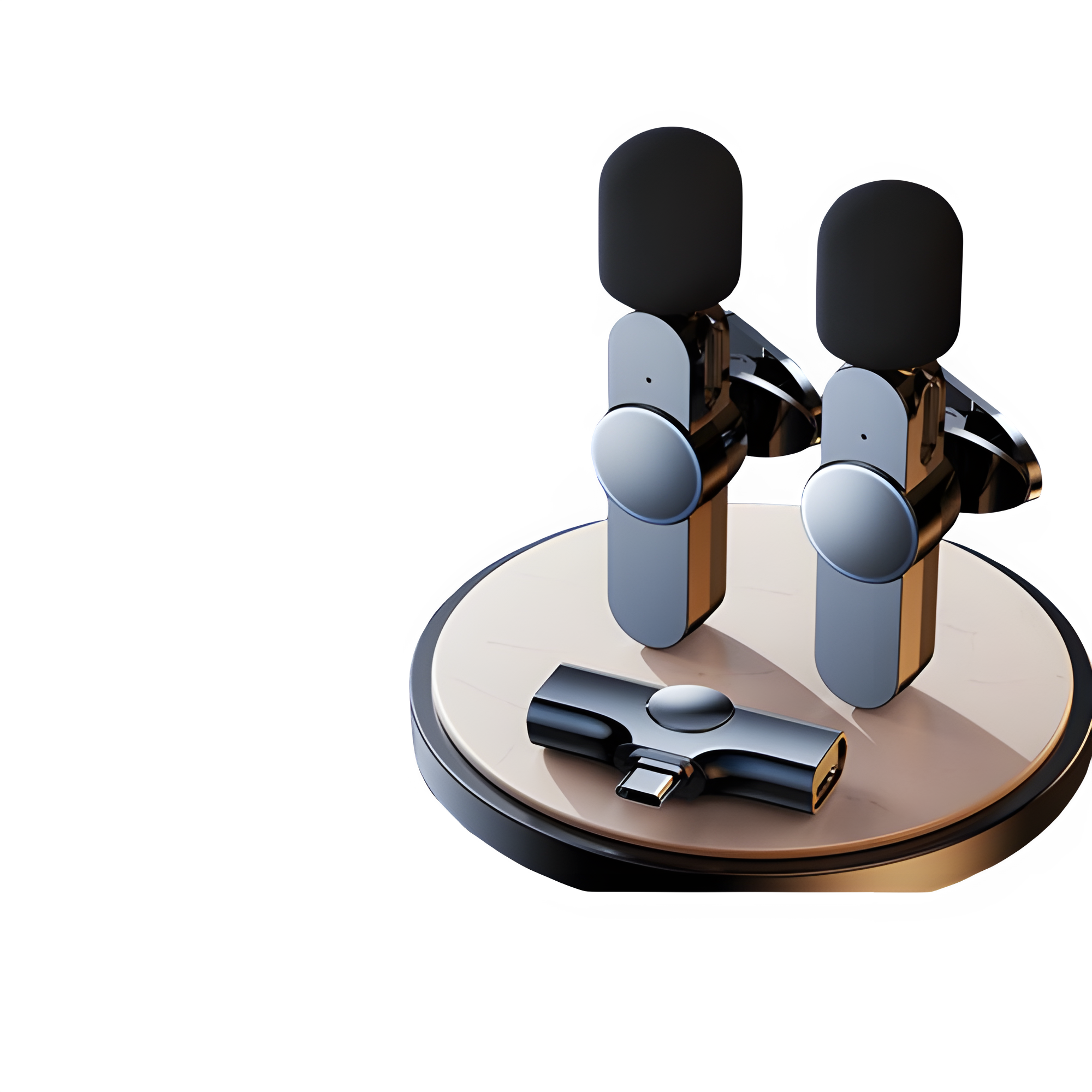 Микрофоны Golden Luck "Apple Edition", беспроводные, для подкастов, радио и ТВ, черный