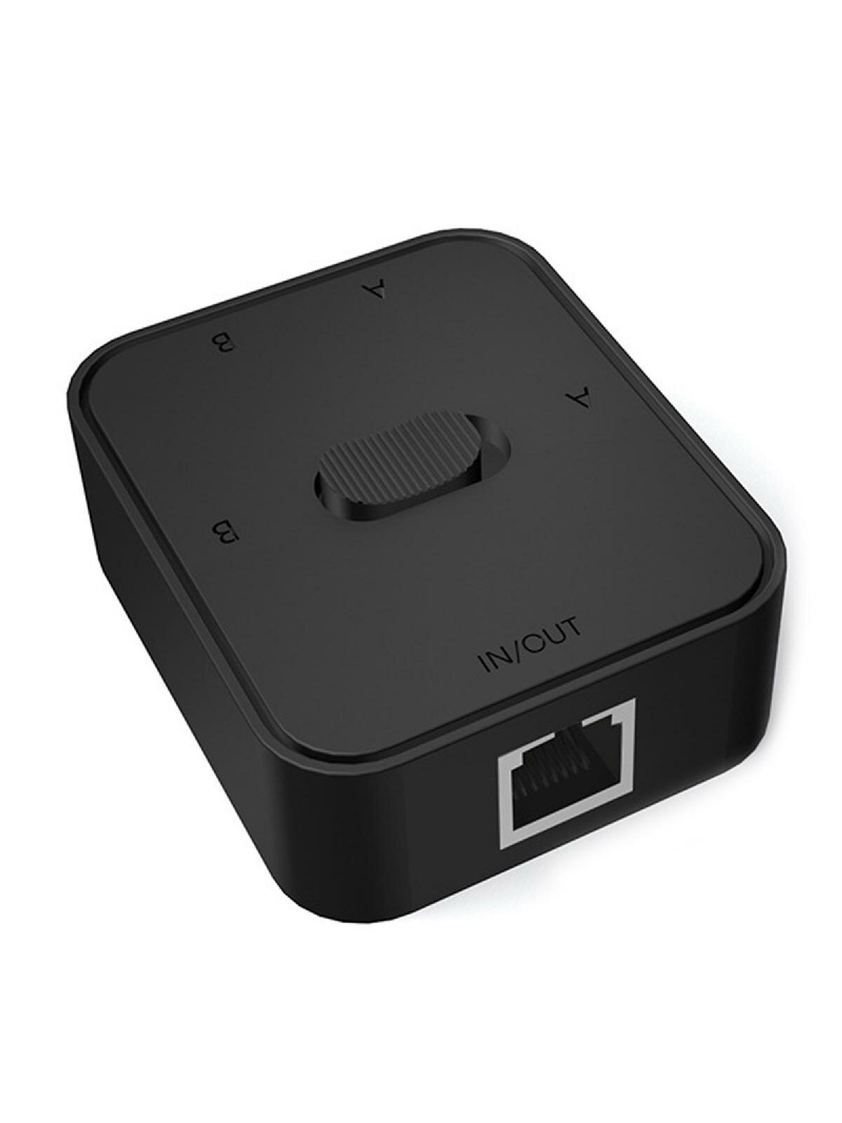 2 Port RJ45 LAN CAT6 Network Switch Selector 1000Mbps 2 In 1 Out/1 In 2 Out Internal External Network Switcher Splitter