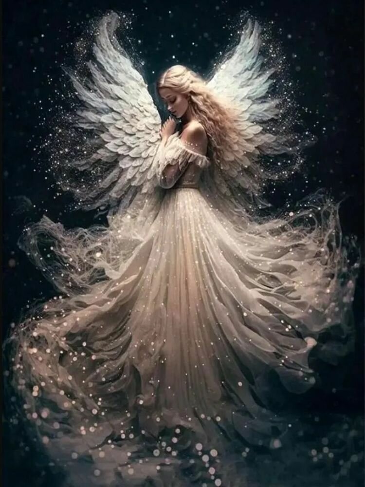 Алмазная мозаика Фея под луной, набор для творчества 30x40 см, вышивка стразами, рукоделие и декор картины, подарок для взрослых и детей