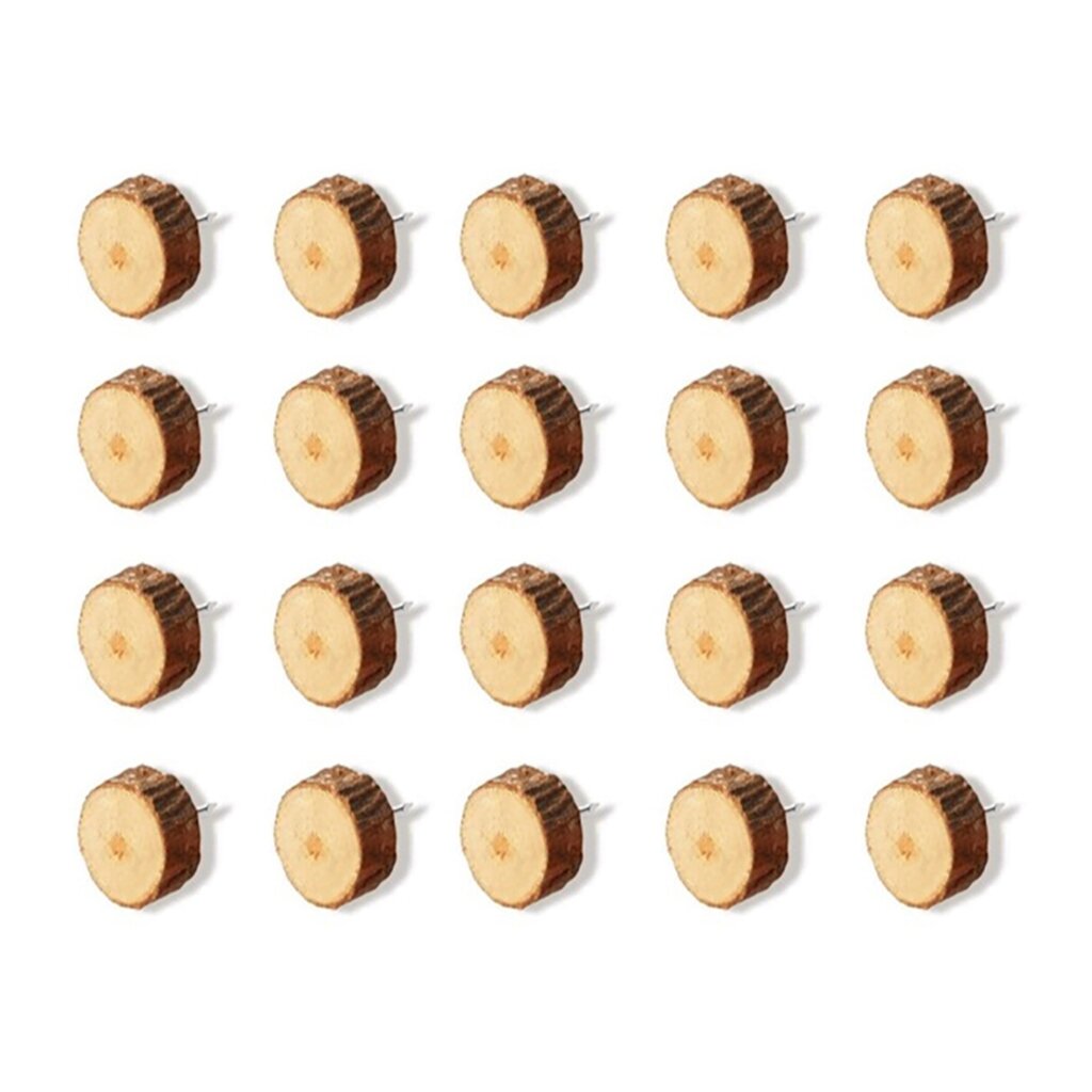 20/40/60 Шт Булавки Из Сосновой Щепы Декоративные Булавки Для Доски Объявлений Кнопки для Большого пальца Булавки для Плакатов для Карт Пробковые Доски