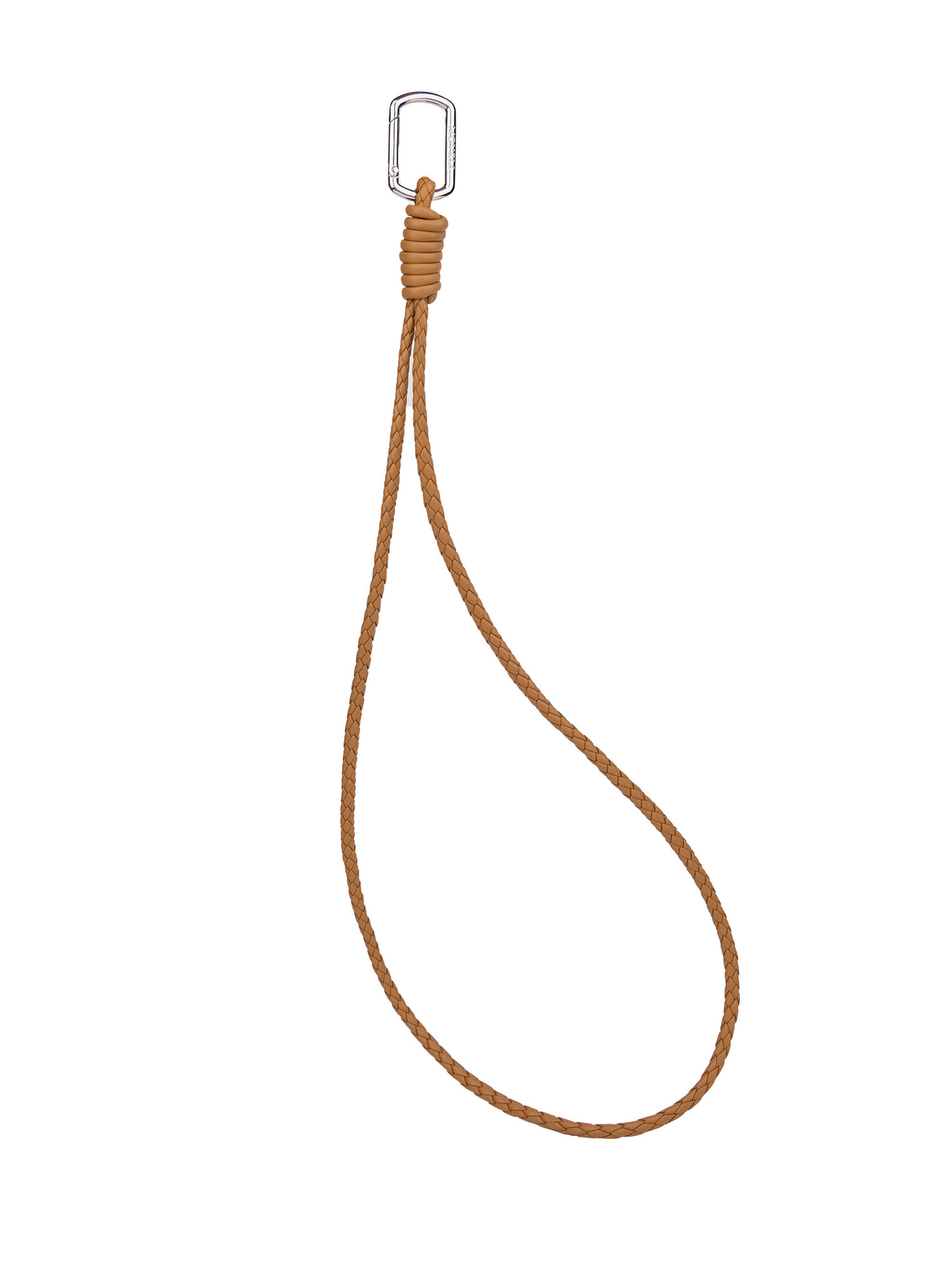 Шнурок MOVELI, с карабином, для подвесок, натуральная кожа, карамельный цвет, 1 шт