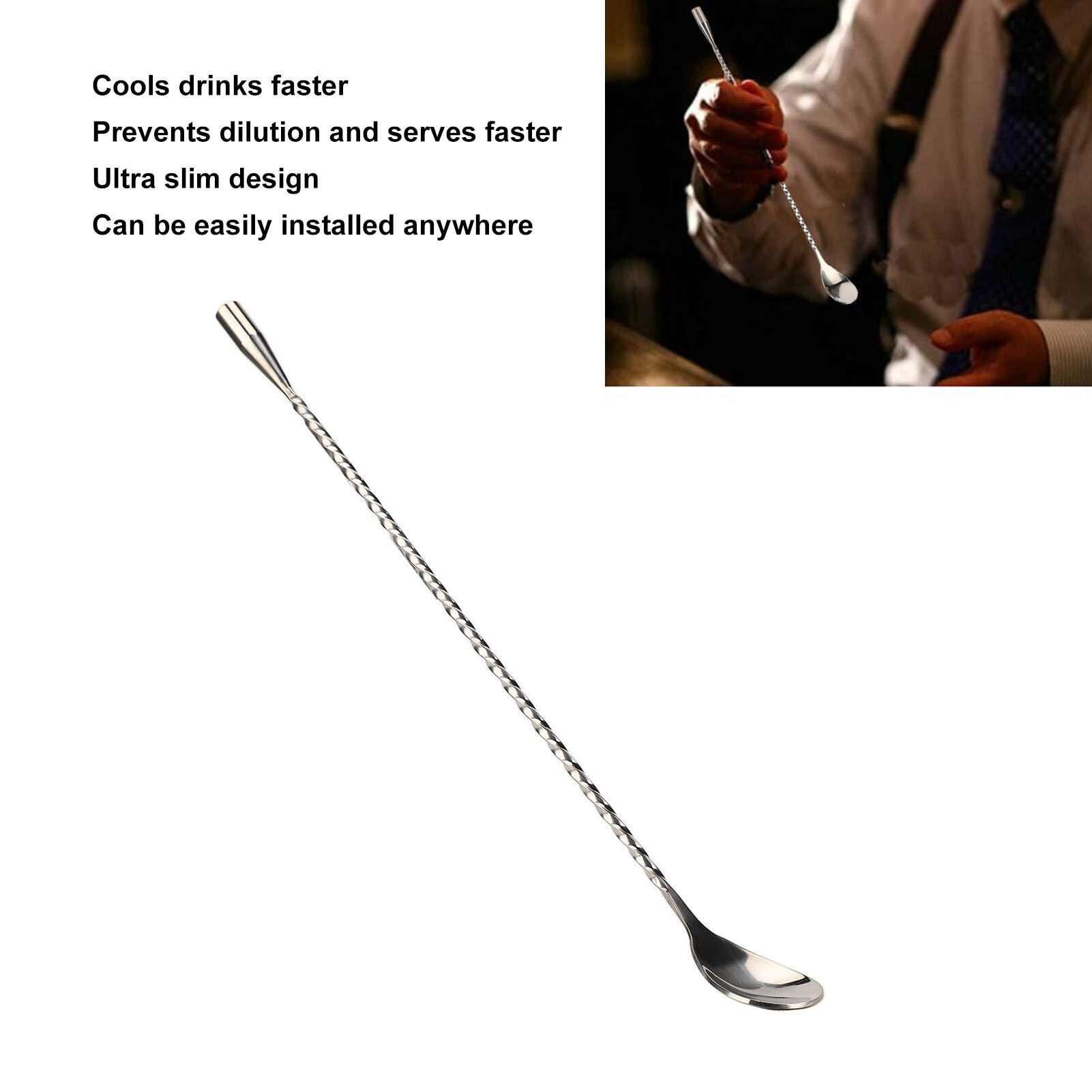 Палочка для коктейлей Swizzle с тонкой резьбой, мешалки для напитков из нержавеющей стали с длинной ручкой для домашнего бара-ресторана