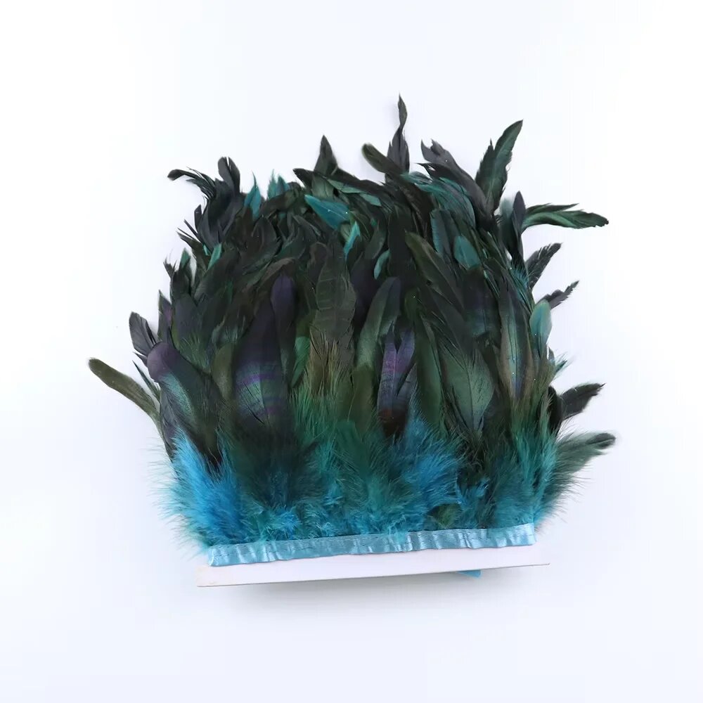 1 м/5 м натуральная черная лента с отделкой петуха 15-20 см для свадебной одежды, декор, аксессуары для рукоделия, швейные перья ручной работы «сделай сам»