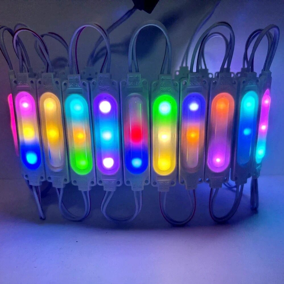 Светодиодные модули RGB 12В, переливающийся свет