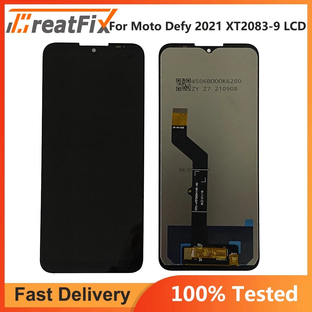 ЖК-дисплей для Motorola Moto Defy 2021, цифровой преобразователь сенсорного экрана в сборе для Moto Defy 2021, запасные части для экрана