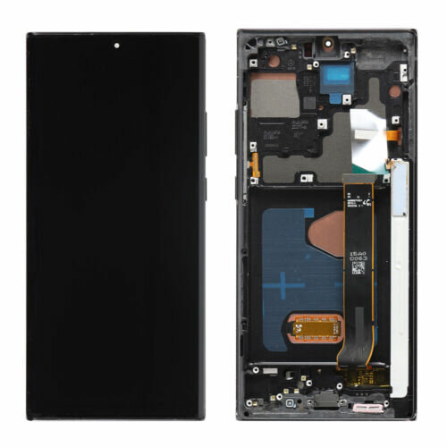 Дисплей для Samsung Galaxy Note 20 Ultra (N985F/N986F) модуль с рамкой Черный - (Oled), с отпечатком пальца