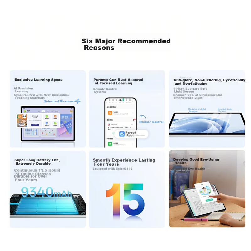 OPPO Pad SE 11-inch Eye-Care Soft Light Screen Tablet PC 6GB+128GB Night Blue Office Gaming Entertainment Learning Tablet