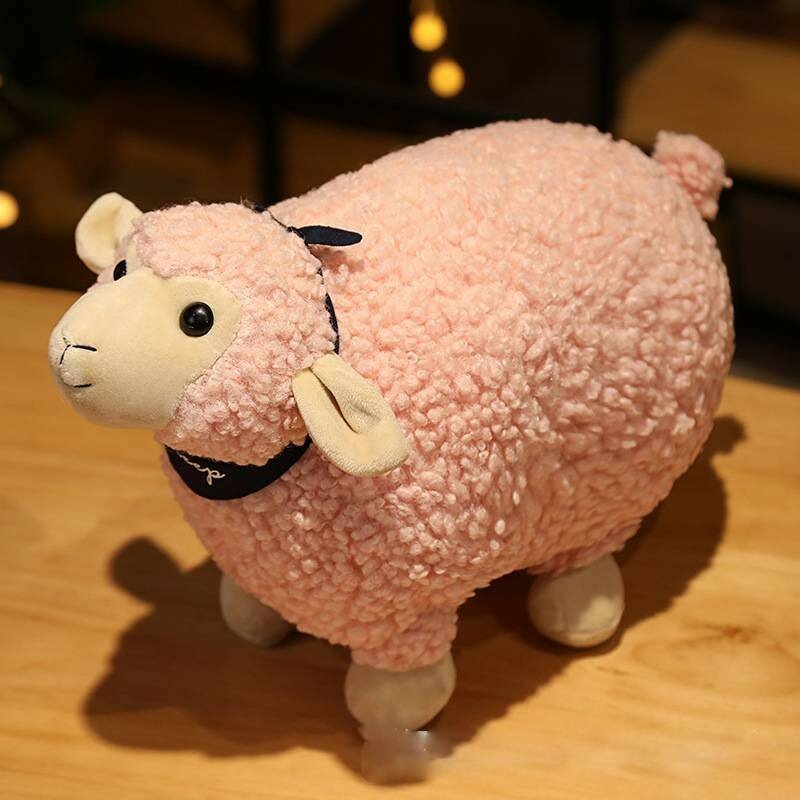 Cute sheep мягкая игрушка с мягким пп хлопком для детей обнимальщик и подарок розовый 40 см
