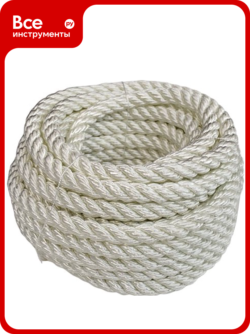 Полиамидный крученый канат truEnergy 12 мм шайба 20 м 12189, 12мм