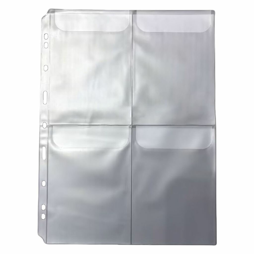 6-дырочный прозрачный ПВХ конверт для документов
