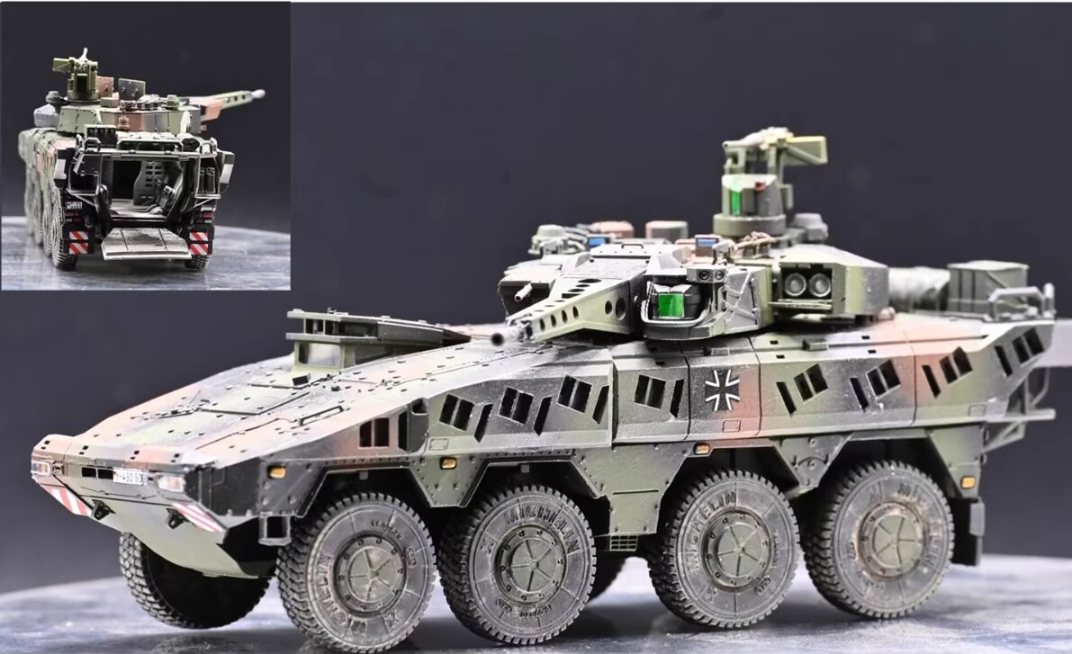 «Boxer IFV (Германия)» - Готовая модель 1:72, версия с усиленной бронёй, литая (SanRong/三荣)