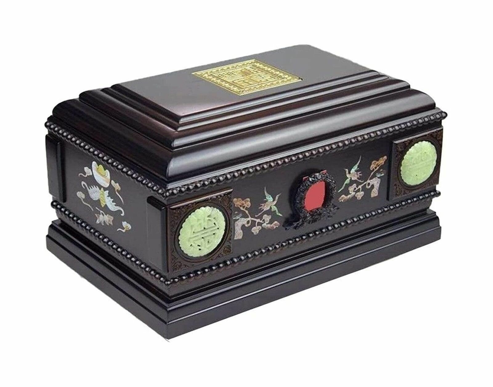 Темно-коричневая урна из сандалового дерева для захоронения домашних животных, гроб