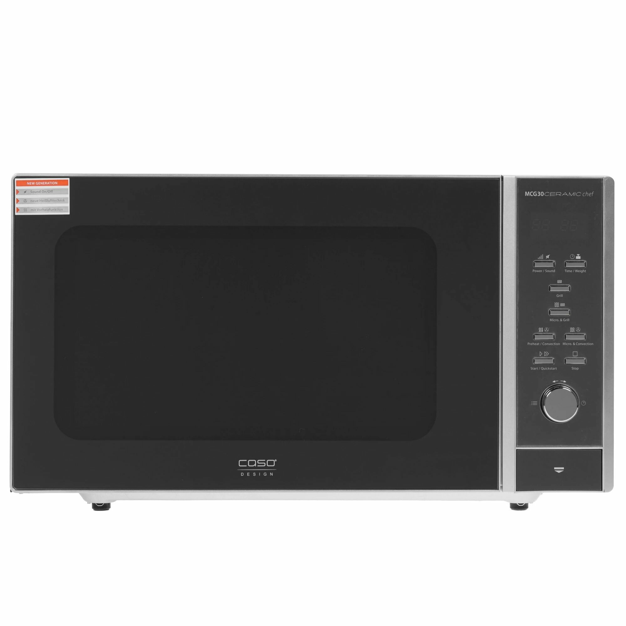 Микроволновая печь Caso MCG 30, с грилем, нержавеющая сталь, серебристая
