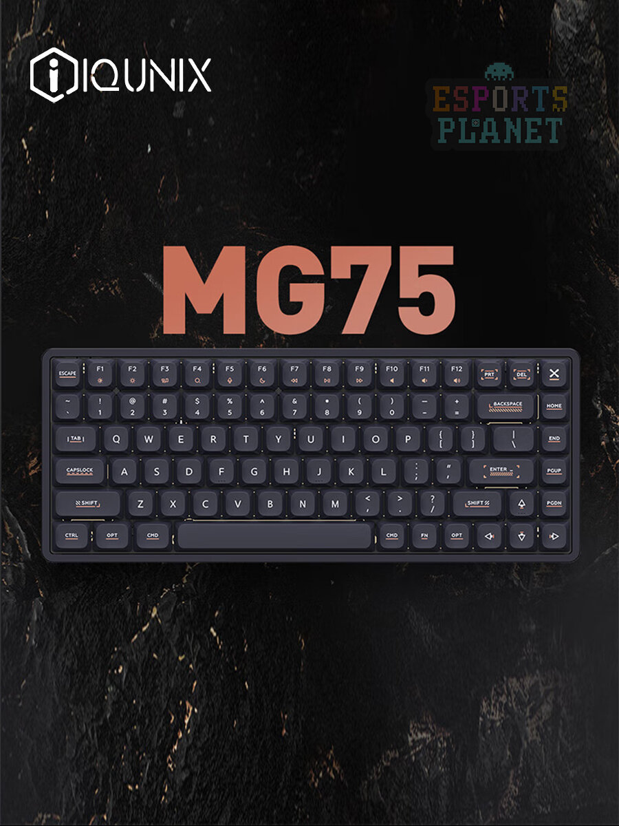 Клавиатура IQUNIX MG75, беспроводная, механическая, низкопрофильная