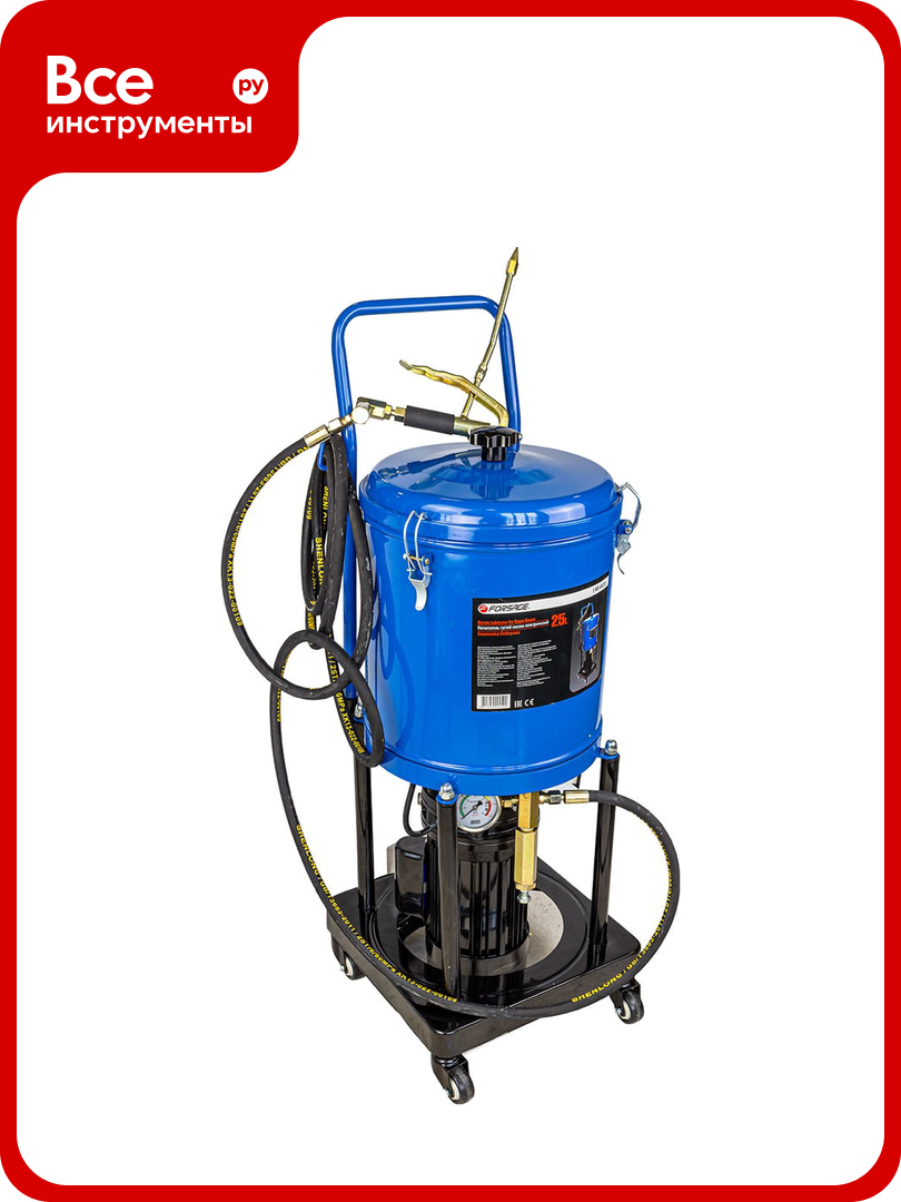 Электрический нагнетатель густой смазки Forsage F-HG-69230 бар, 1.1 Вт