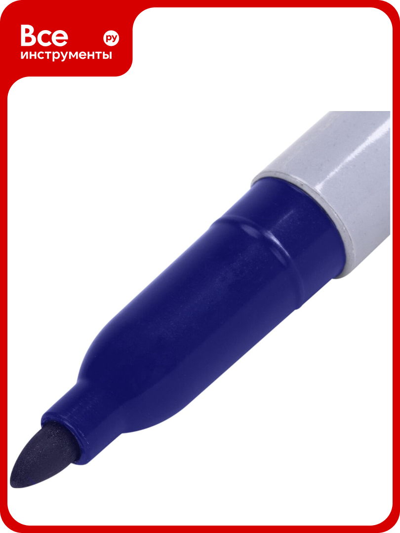 STAFF Маркер перманентный нестираемый EVERYDAY, синий, эргономич. корпус, круглый након.2мм 151234, 2 мм, чёрный