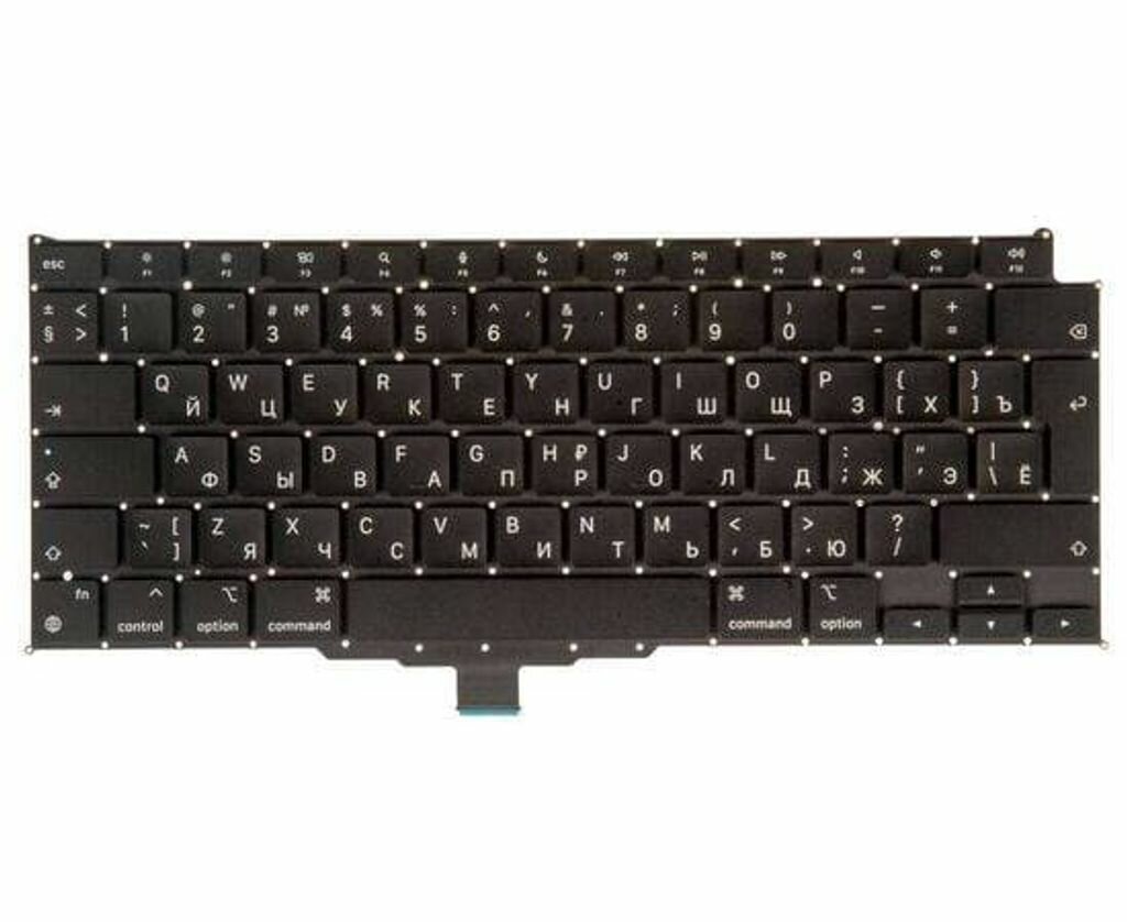 Клавиатура Macbook Air 13 Retina M1 A2337 Late 2020 Г-образный Enter РСТ / OEM