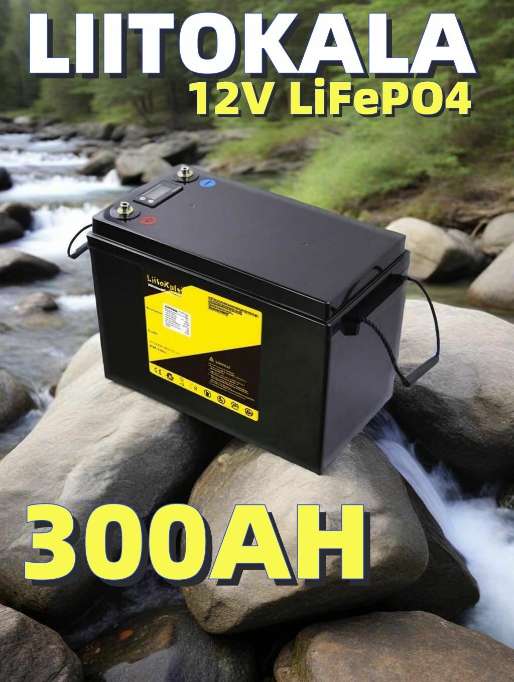 LiitoKala LiFePO4 12V 300Ah 4000 цикл питания для RV кемперов, гольф-карт, внедорожников, автономный солнечный ветер, автономный солнечный ветер
