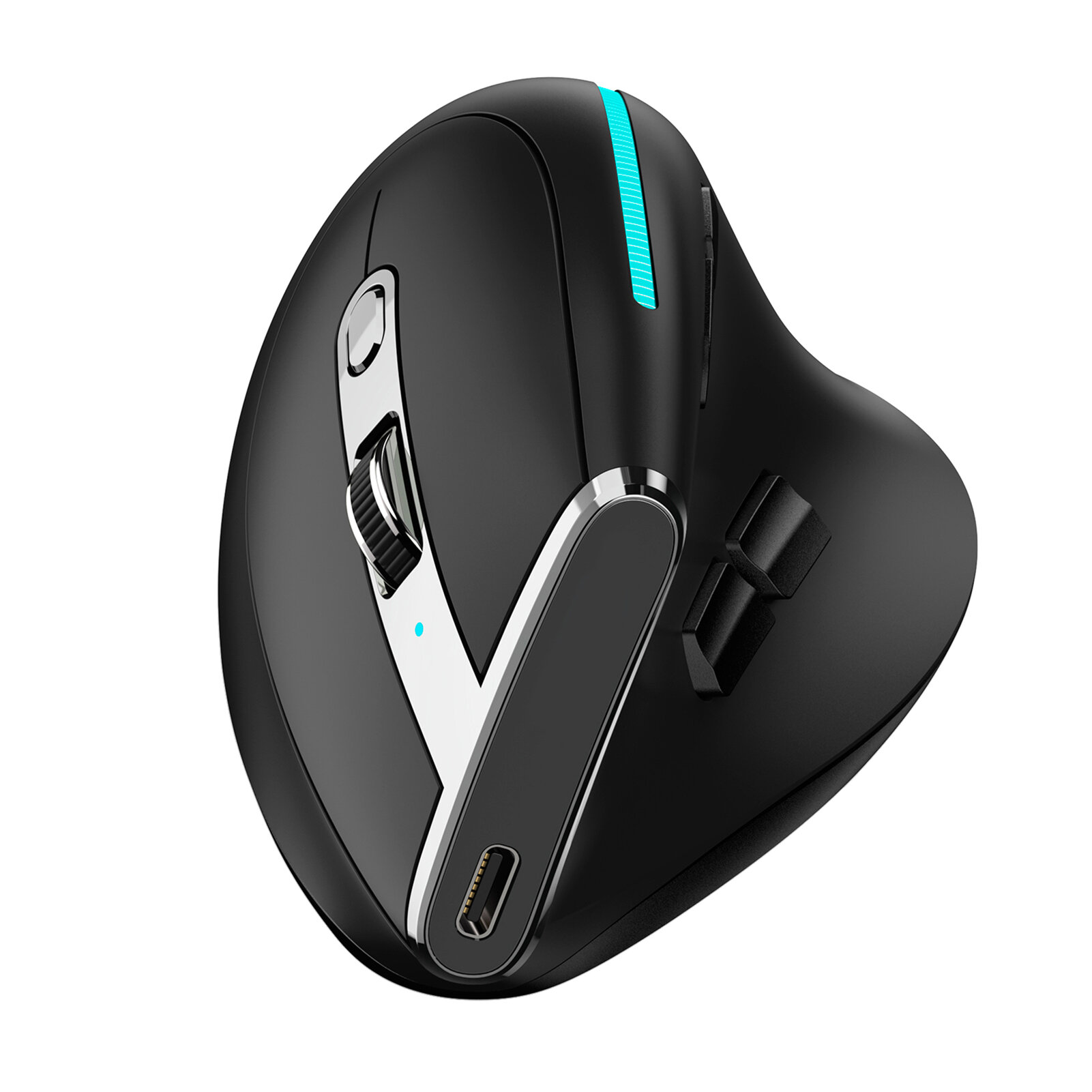 Zelotes F-36 Беспроводная вертикальная 2,4 г Bluetooth Mouse Полноцветный свет 8 Ключ Программирование Пять движений скоростной игры мышь встроенная литиевая батарея 730 мАч.