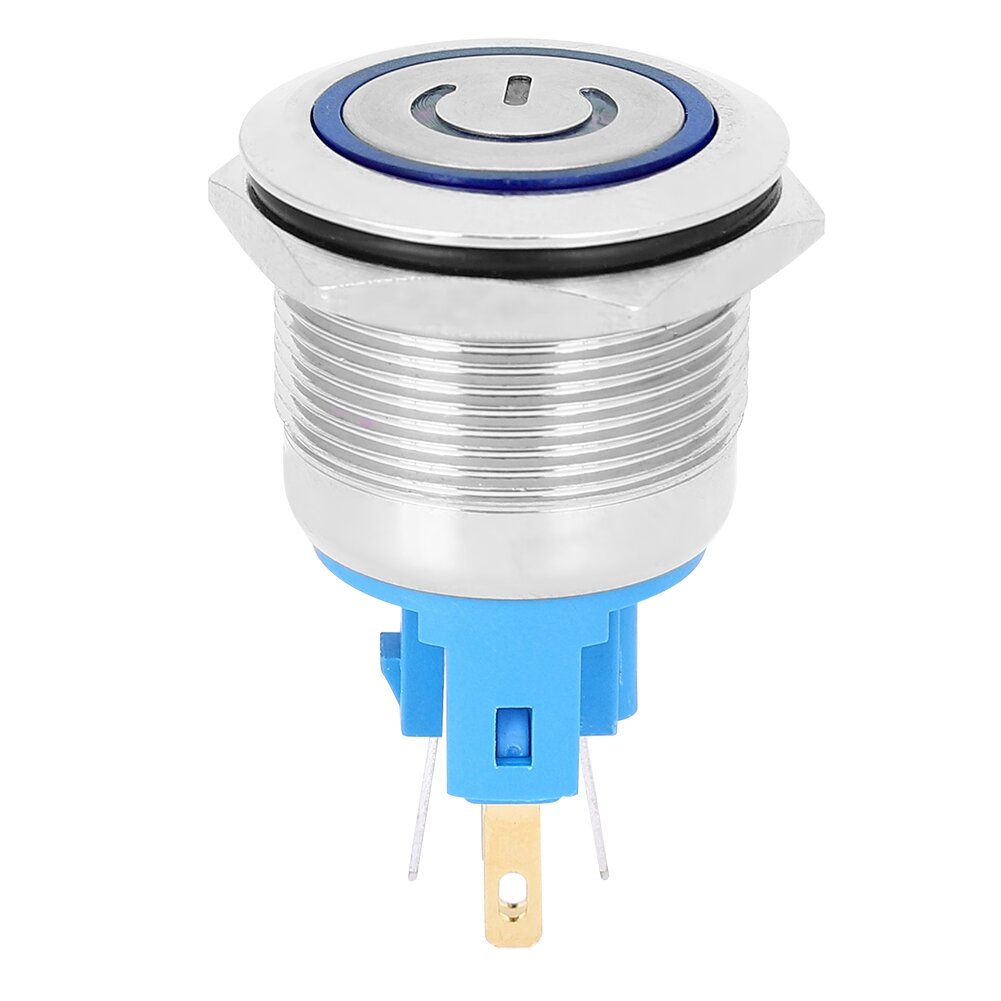 2PCS 22 мм AC220V 6-контактный переключатель кнопки IP65 кнопка сброса уровня защиты с Signblue