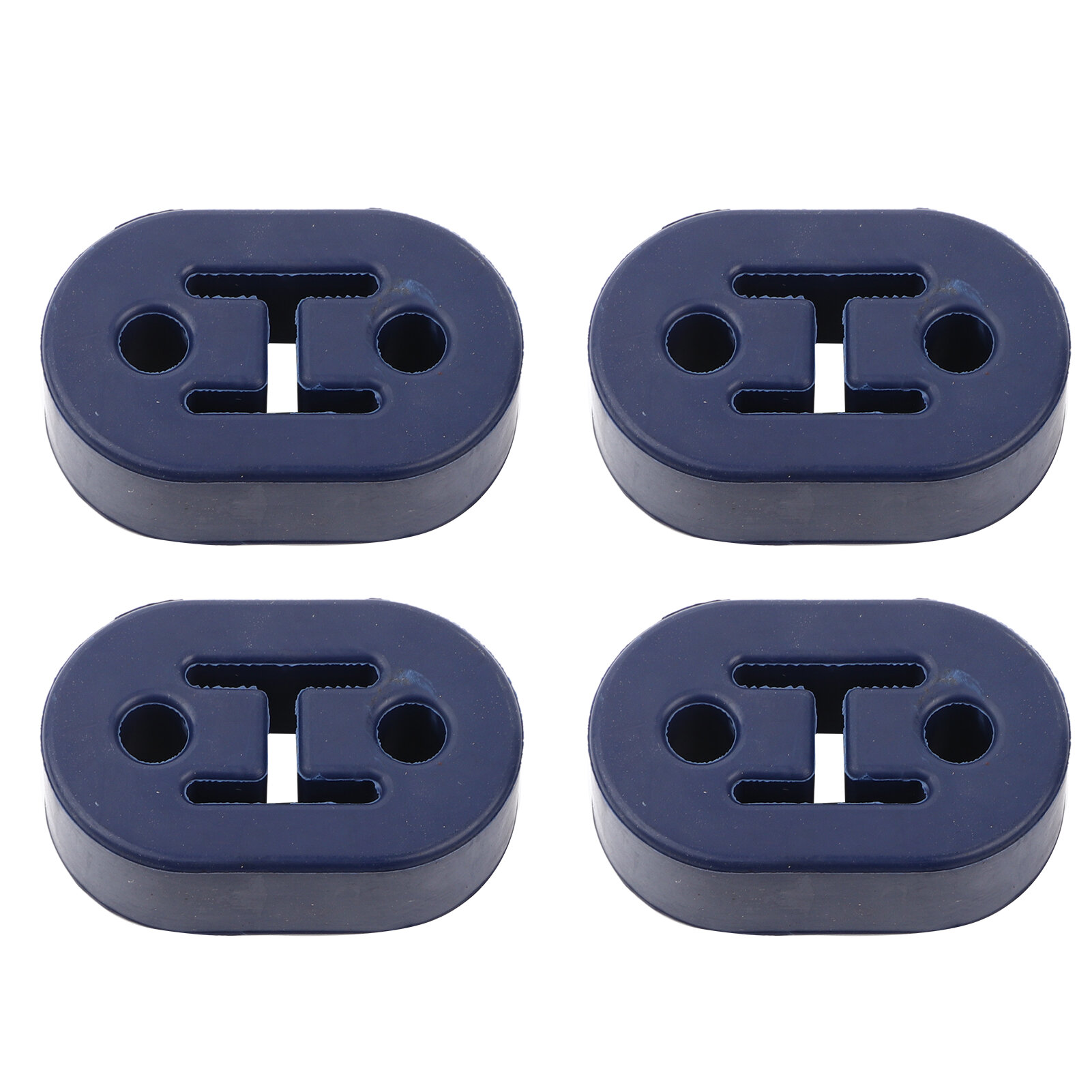 4 шт. универсальных синих силиконовых коротких кронштейнов для крепления выхлопной трубы глушителя, диаметр 12 мм (1/2 дюйма).