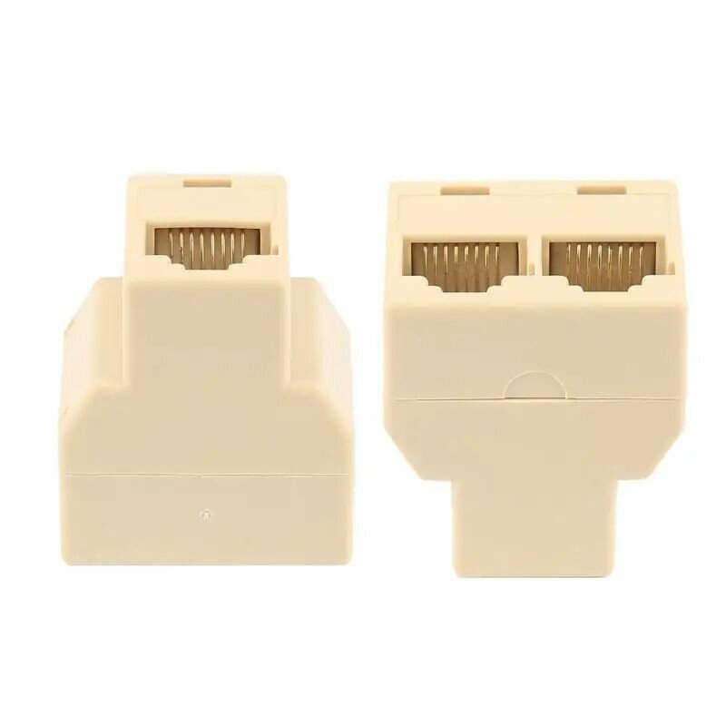 Сетевой разветвитель Ethernet-кабеля RJ45, гнездо для ноутбука, Lan 8P8C, модульный, 1 к 2, разъем, адаптер-удлинитель