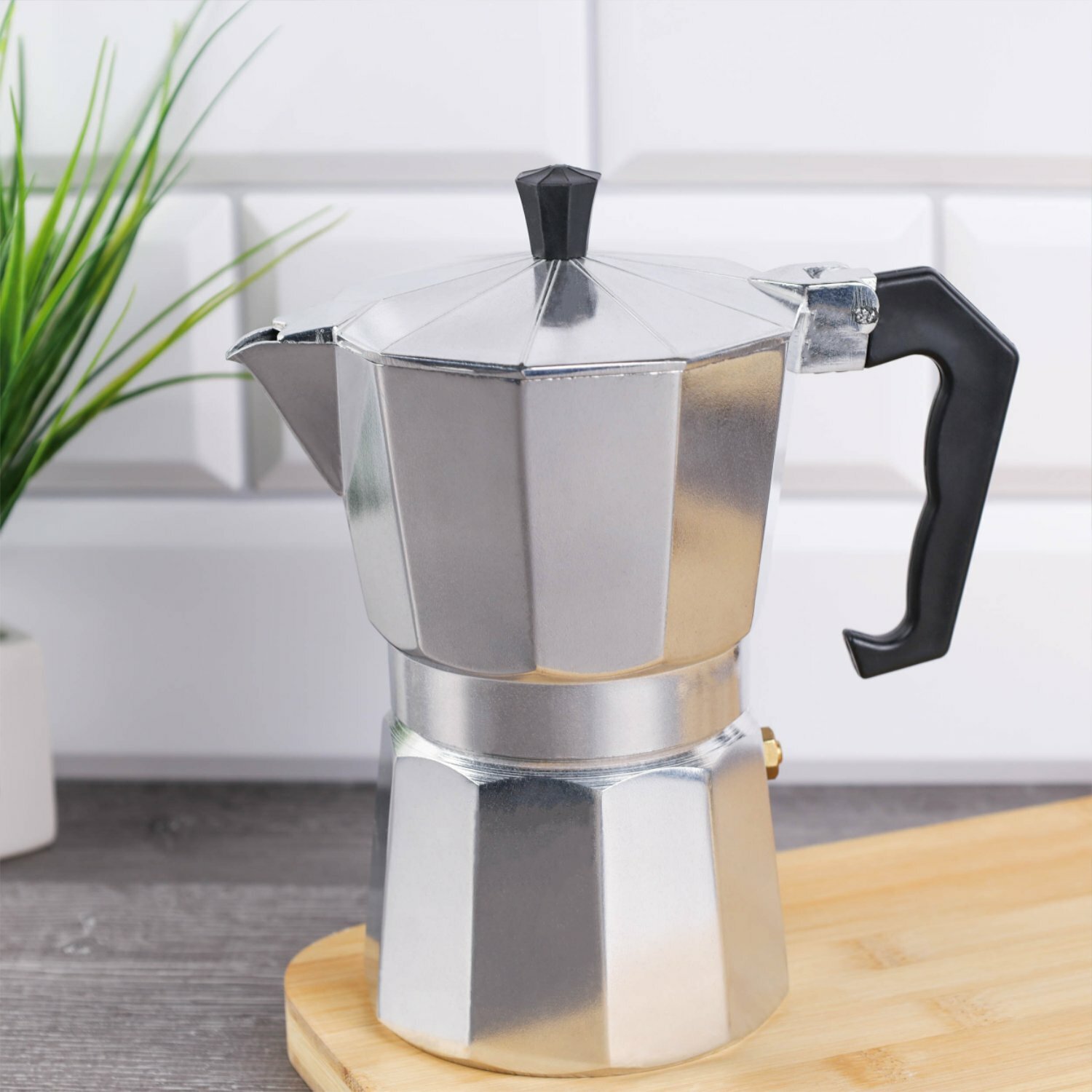 Кофеварка гейзерная 300 мл на 6 чашек кофе，Кофеварка гейзерная 300 мл на 6 чашек кофе