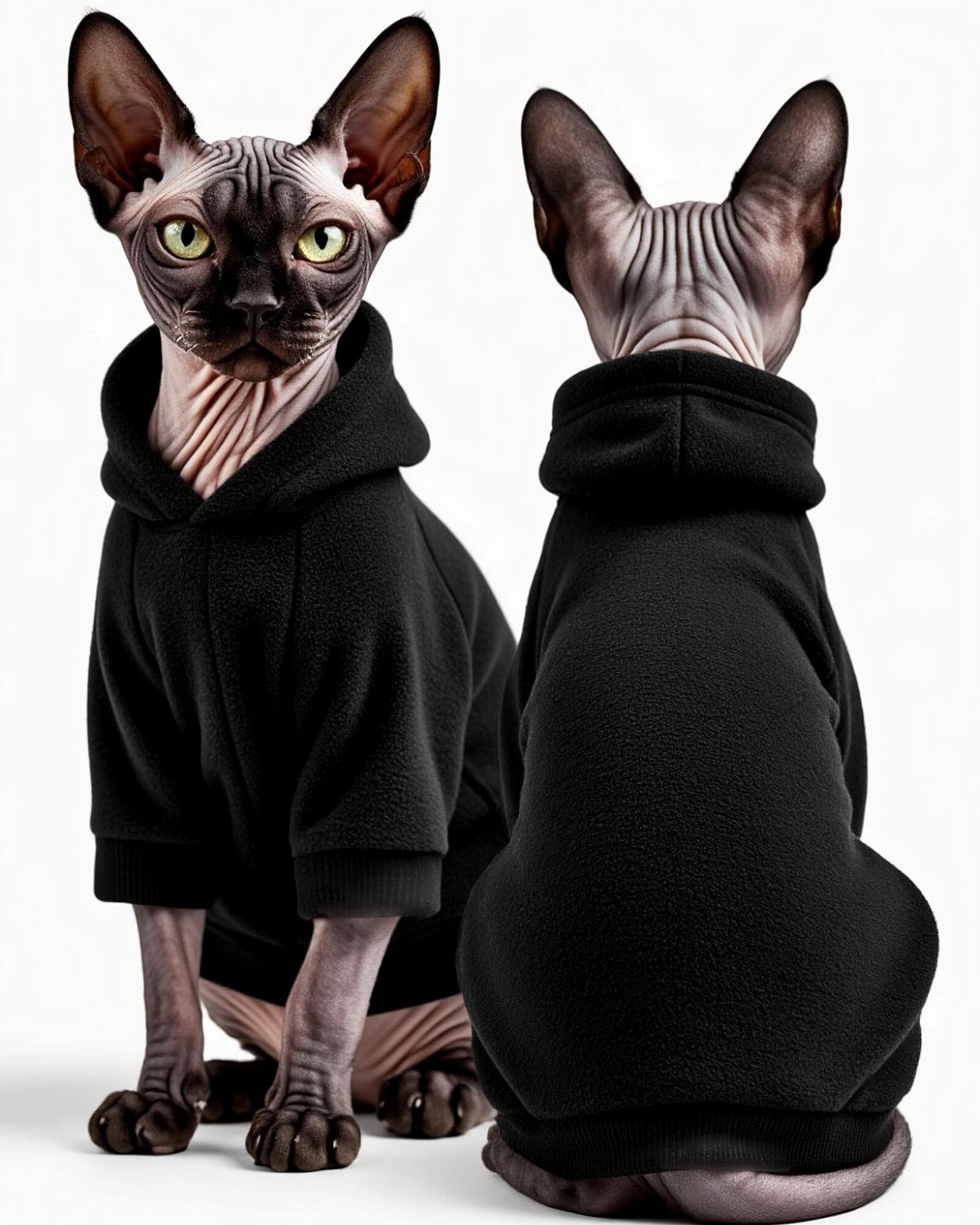 Одежда для кошки Толстовка для сфинкса худи на кота для мелких пород собак