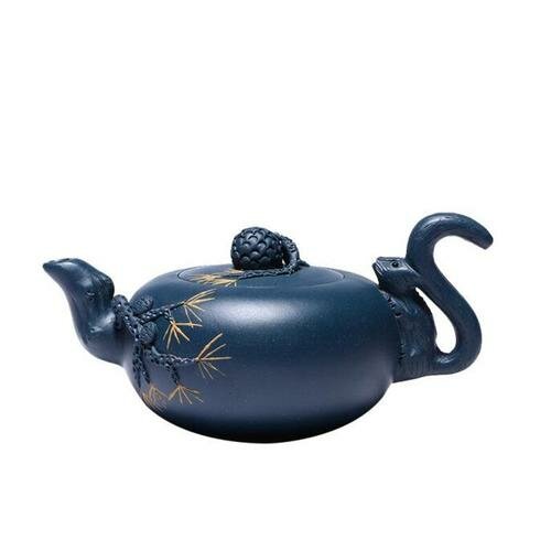 Chinese Tea Pots Purple Clay Teapot Beauty Kettle Raw Ore Azure Mud Handmade Teaware Tie Guanyin Tea Ceremony Gifts|Teapots