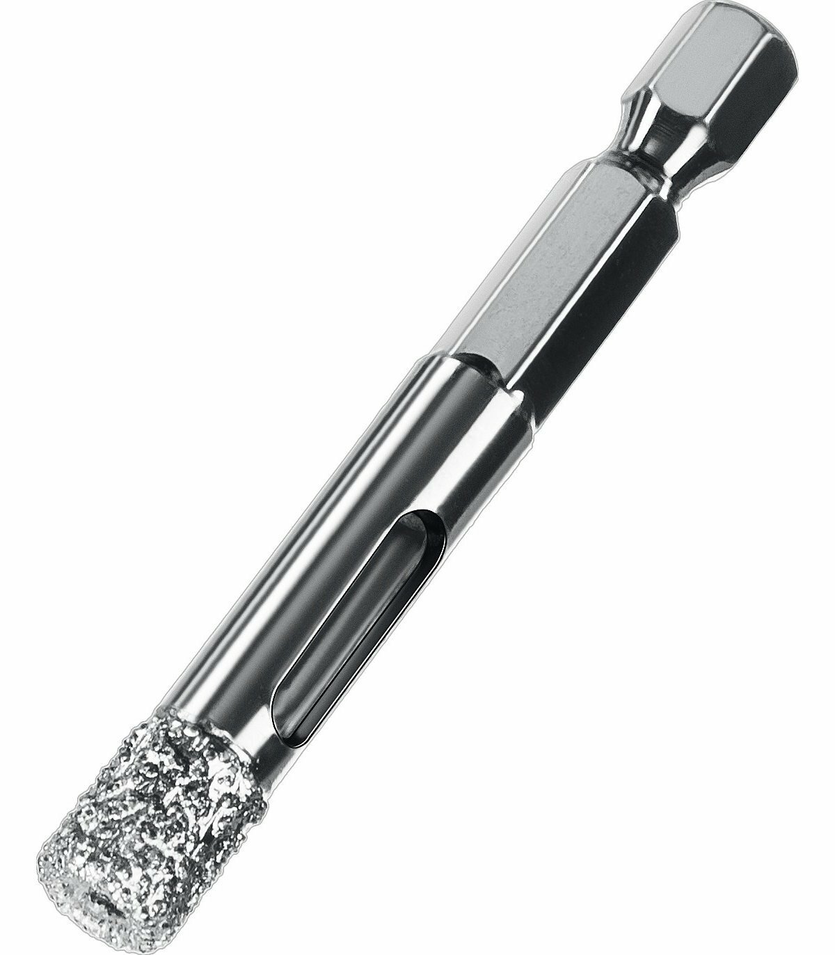 Cверло вакуумное алмазное трубчатое для дрели (HEX 1 4 ) d 8 высота алмазного слоя 15 мм по керамограниту ЗУБР (29865-08)