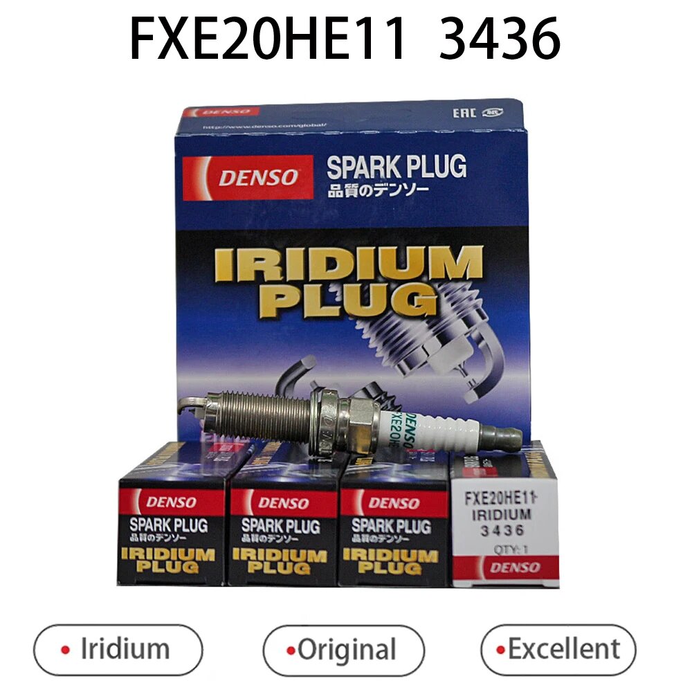 DENSO FXE20HE11 3436, иридиевая свеча зажигания, 4шт