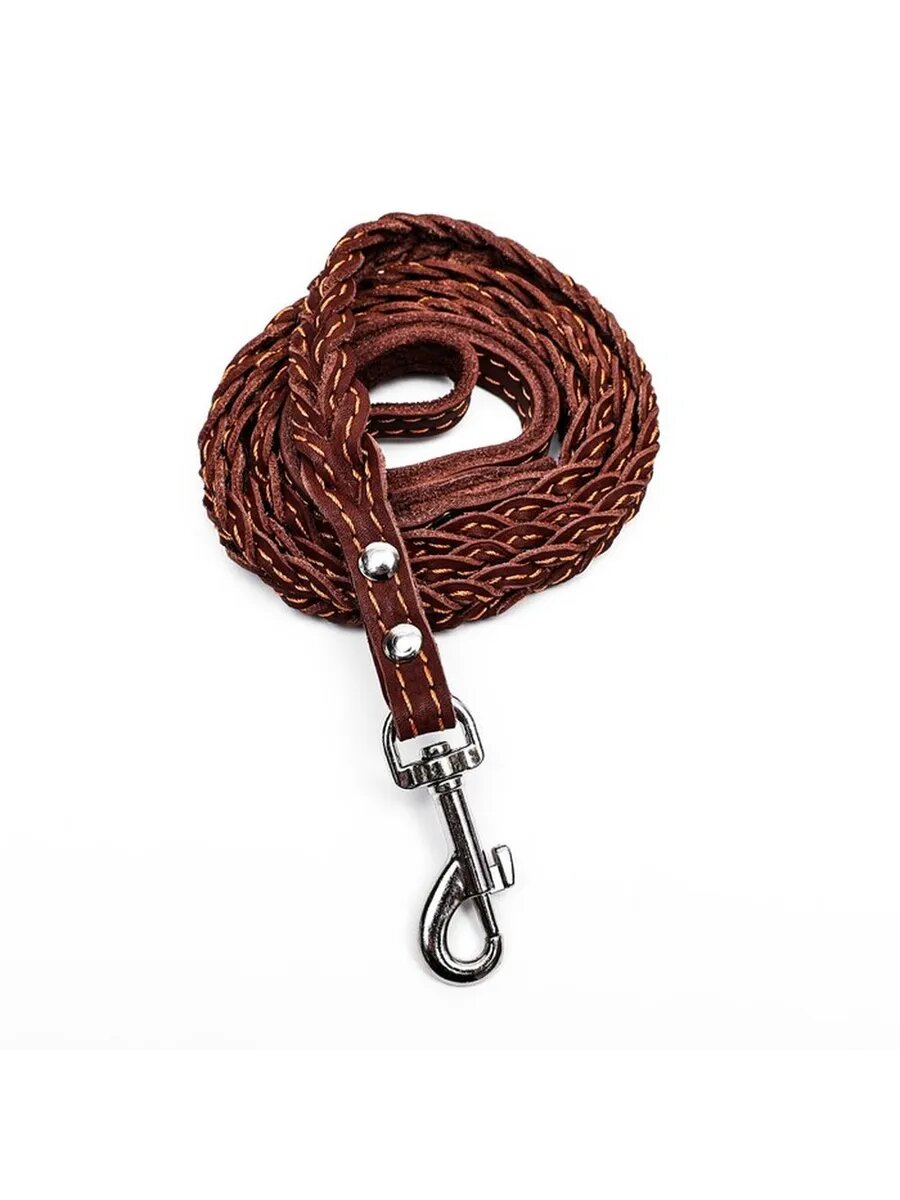 Элегантный кожаный поводок для собак