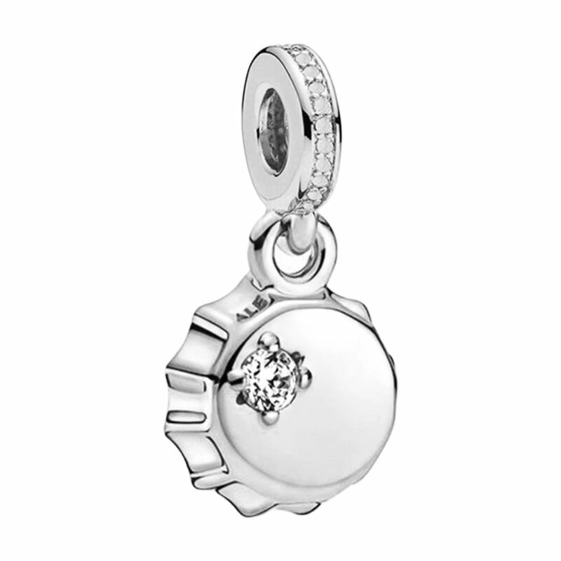 Аксессуары для серебряных браслетов из бисера с бриллиантами-30