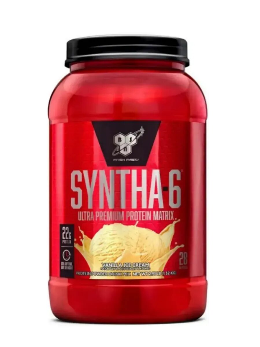 Протеин BSN "Syntha-6", молочный, ваниль, без ГМО, порошок, 1320г, 28 порций