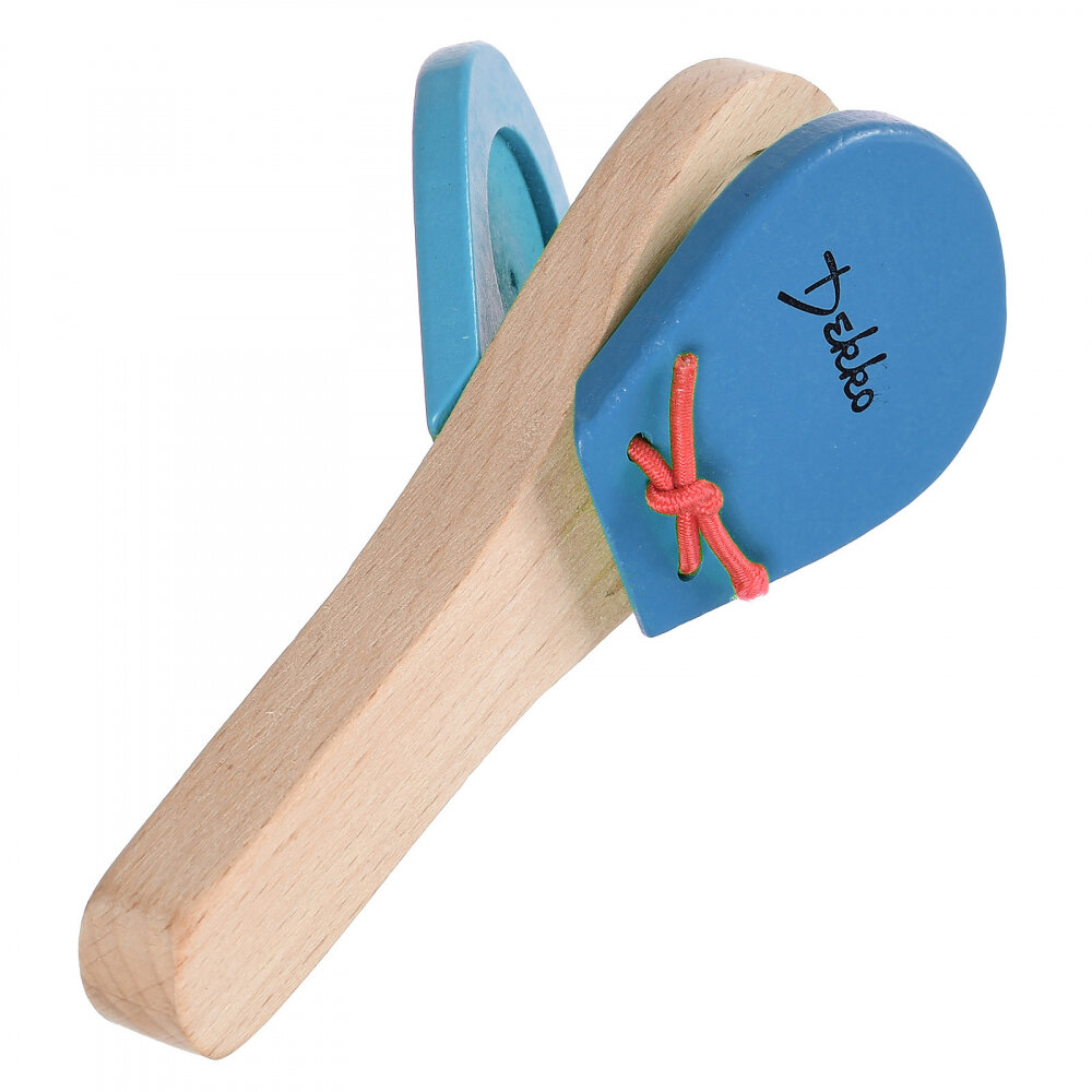 Кастаньеты на ручке DEKKO G-8-1 BL деревянные