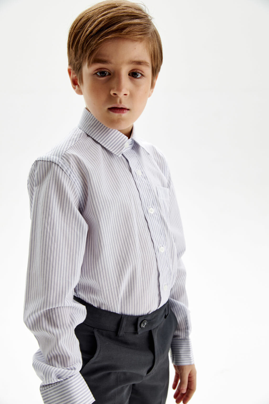 Школьная рубашка полоска