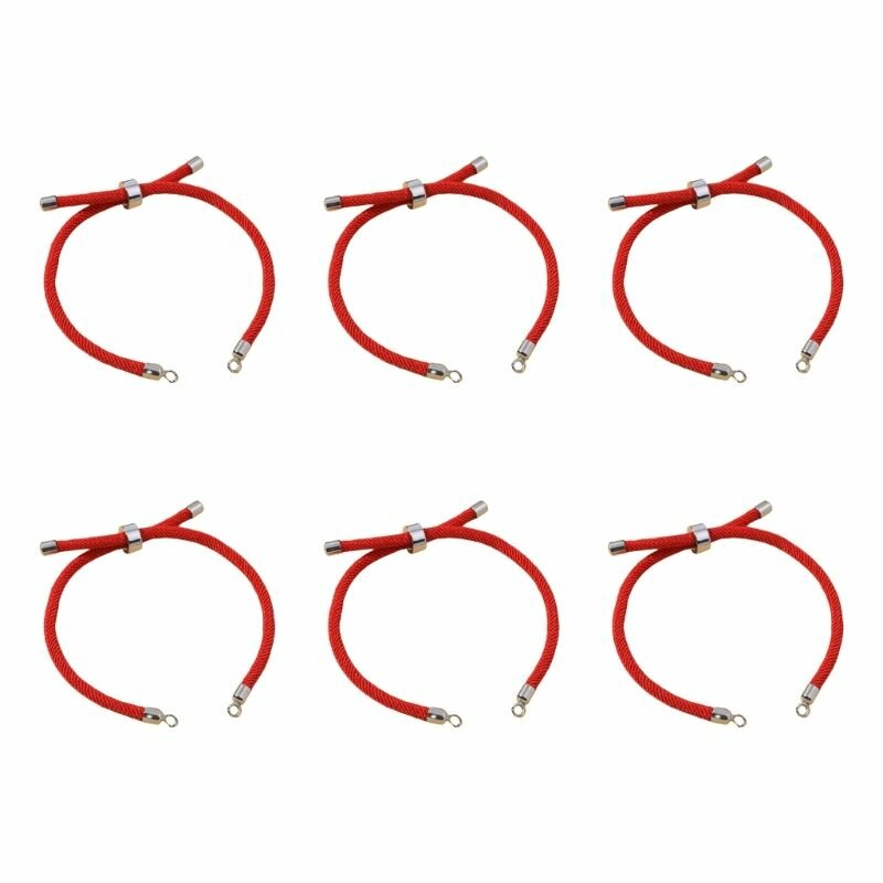 Удобная основа для DIY браслета с регулируемой длиной для создания уникальных украшений, красный