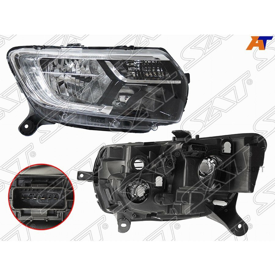 Фара Renault Logan 18-22 / Sandero 18-22 (Справа) от официального дистрибьютора, SAT, артикул ST55111R8R
