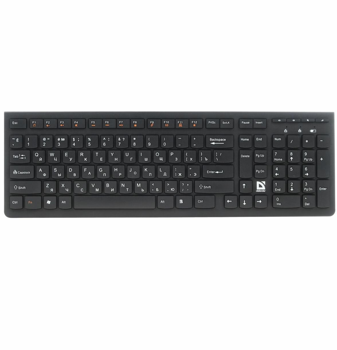 Клавиатура беспроводная DEFENDER UltraMate SM-535 RU, мультимедиа, черная