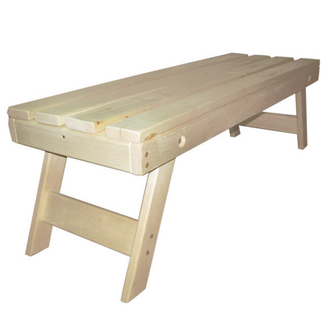 Лавочка складная 130х44см д/бани и сауны липа Банные штучки