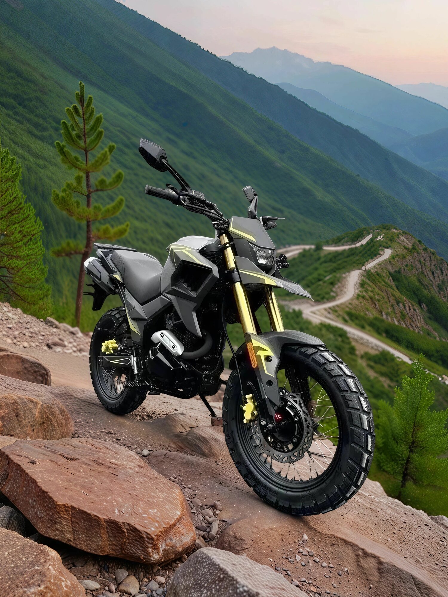 Мотоцикл MIRAGE 2 250 PR2 с ПТС (серо-желтый)