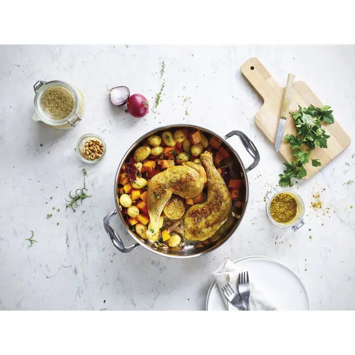 Кастрюля BEKA CHEF 17 л (16 см) с зеркальной полировкой, из нержавеющей стали, серого цвета