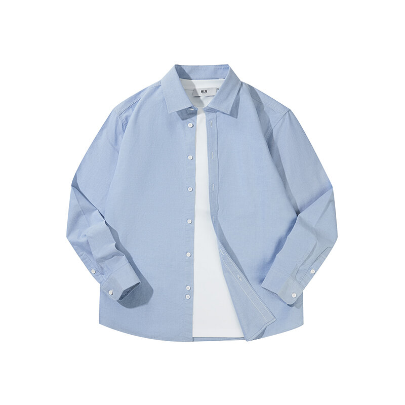 Рубашка мужская HLA 1405756605 с лацканами, классическая, для офиса 180-100 EU