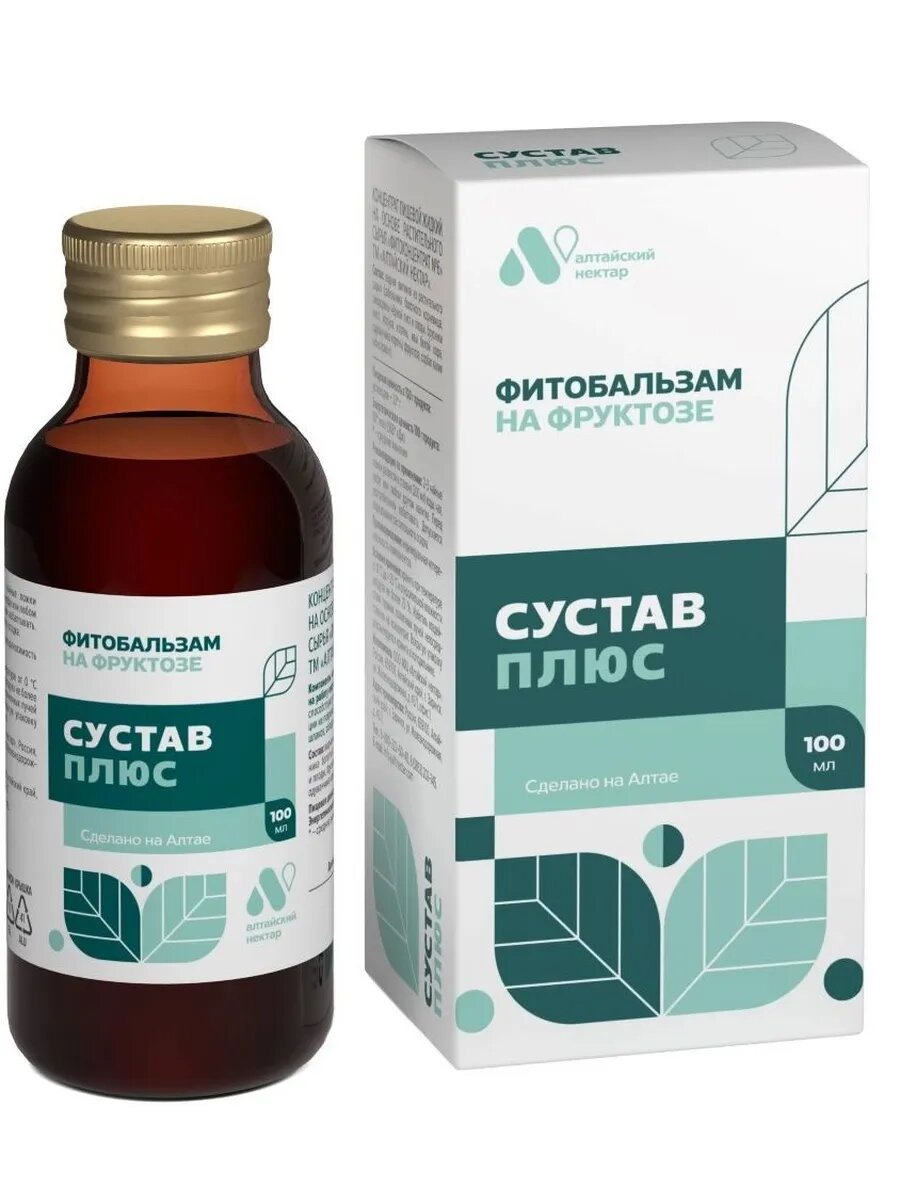 Фитобальзам Сустав+ на фруктозе БАД Алтайский Нектар 100мл