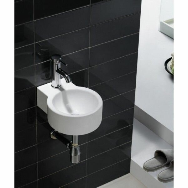 Умывальник Bathco Javea BHD 7014, круглый, подвесной, белый, глянцевый, керамика