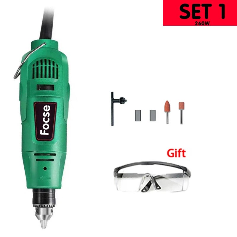 Электрический гравер FOCSE 260W, EU вилка, FC7