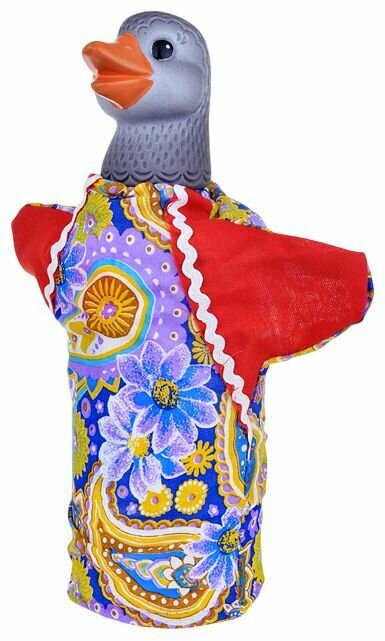 Кукла-рукавичка на руку "Гусь" для кукольного театра, мягкая игрушка-перчатка, перчаточная кукла бибабо, 30 см