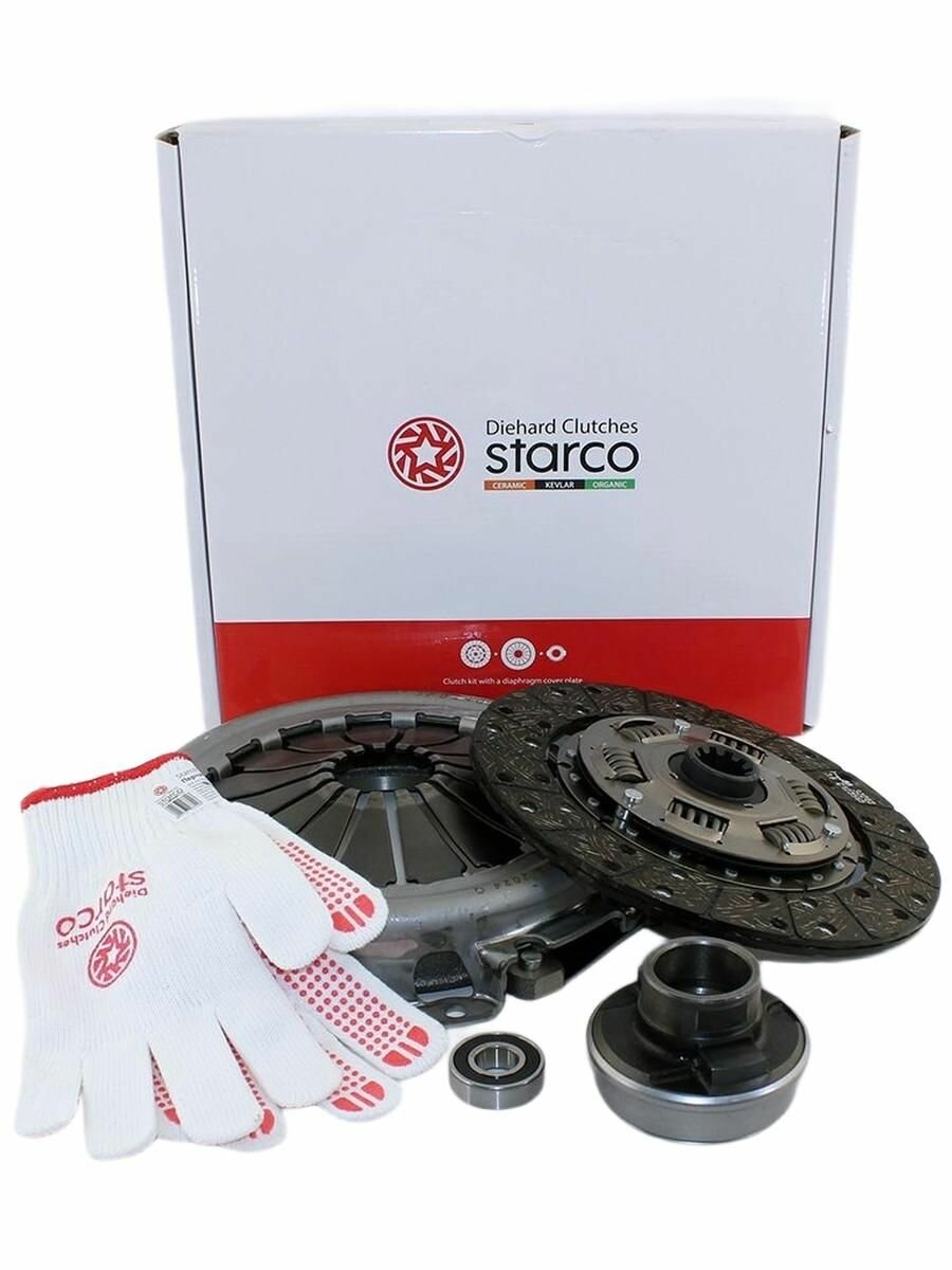 STARCO Сцепление дв. ЗМЗ 409 КПП DYMOS 5 ступ. тонкий вал (диск ведомый накладка LUK) (SUPER STARCO) арт. SPK24024
