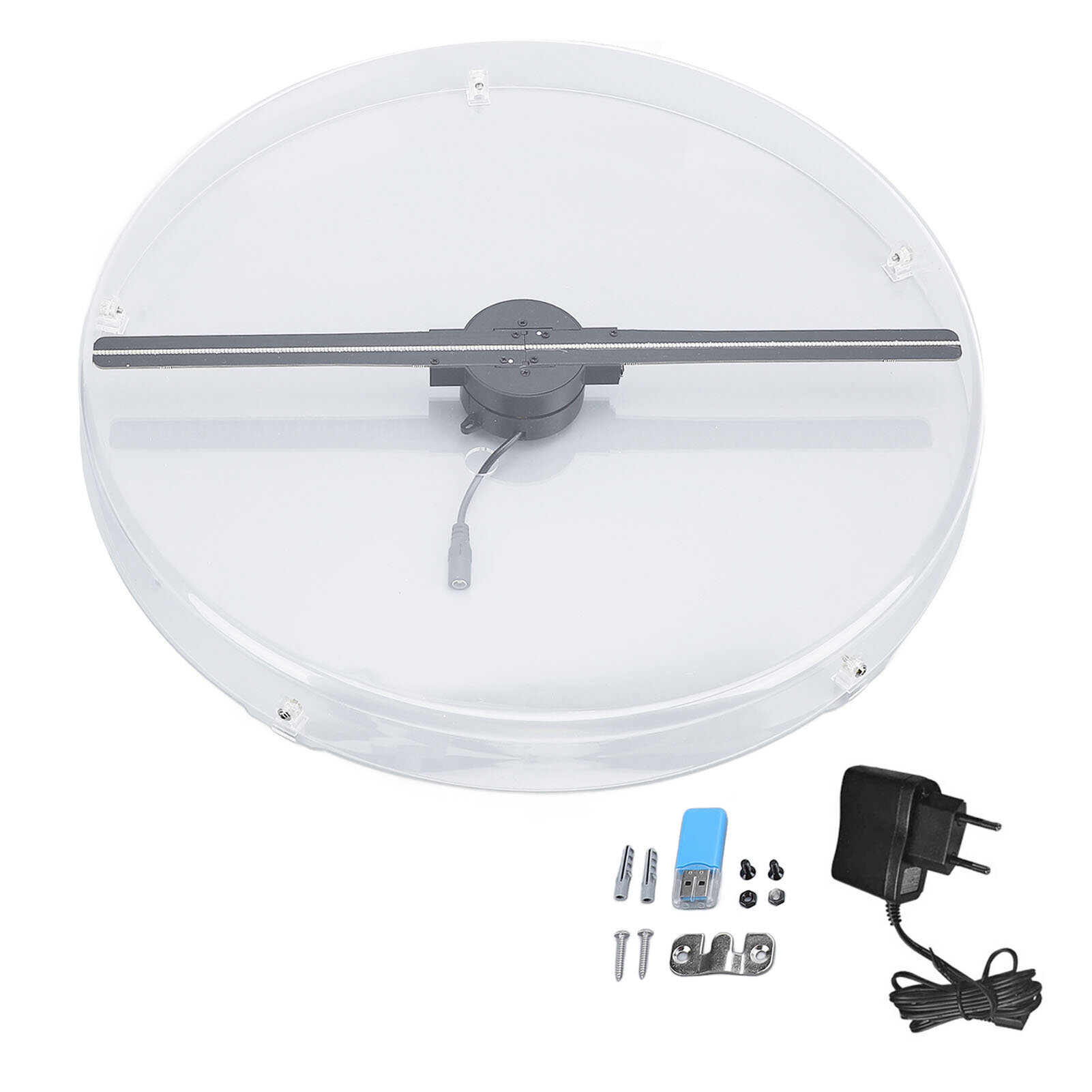 3D голографический вентилятор, 224 светодиода, бесшумный, портативный, универсальный дисплей для рекламы, для торговых центров, магазинов, ресторанов, отелей