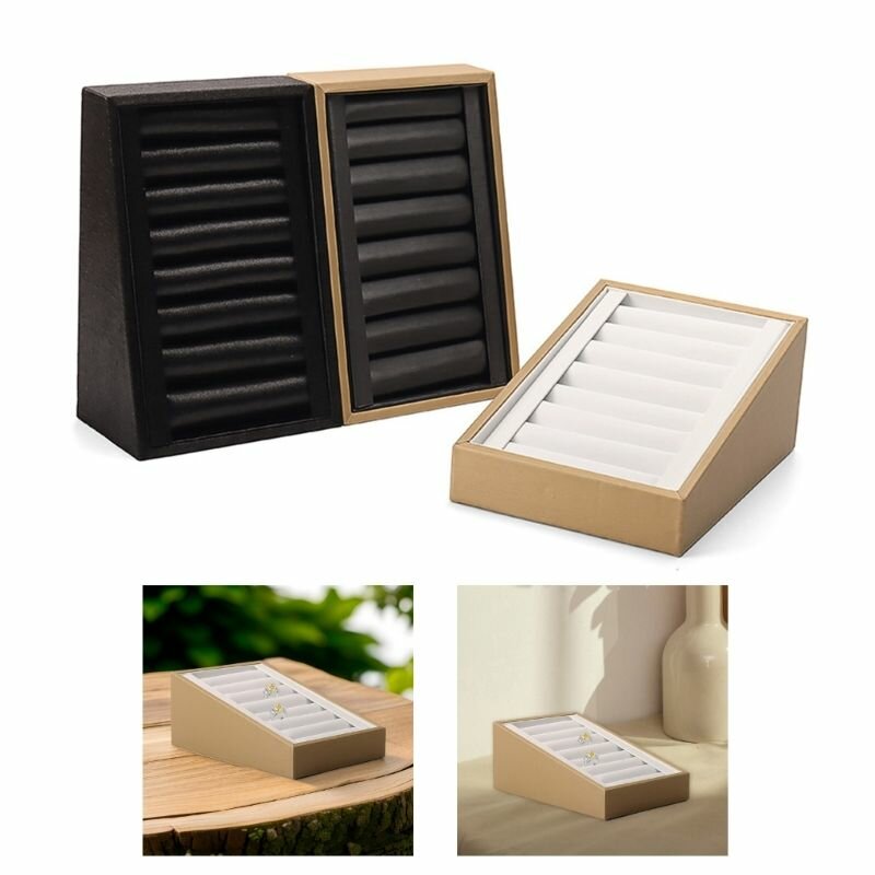 Трапециевидная Витрина Для Хранения Ювелирных Изделий-Черный Тессеракт